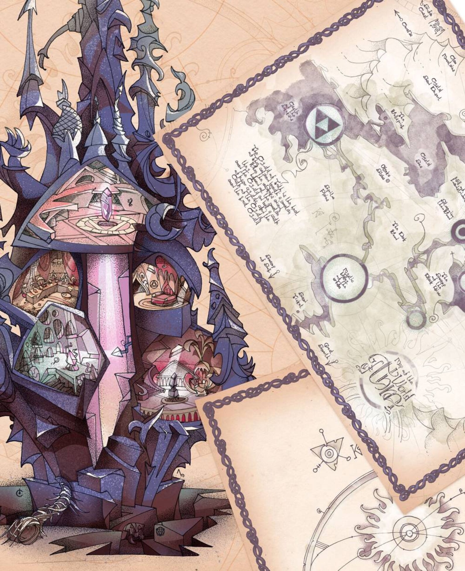 The CASTLE of the CRYSTAL Map Pack of 3 Original - Etsy UK