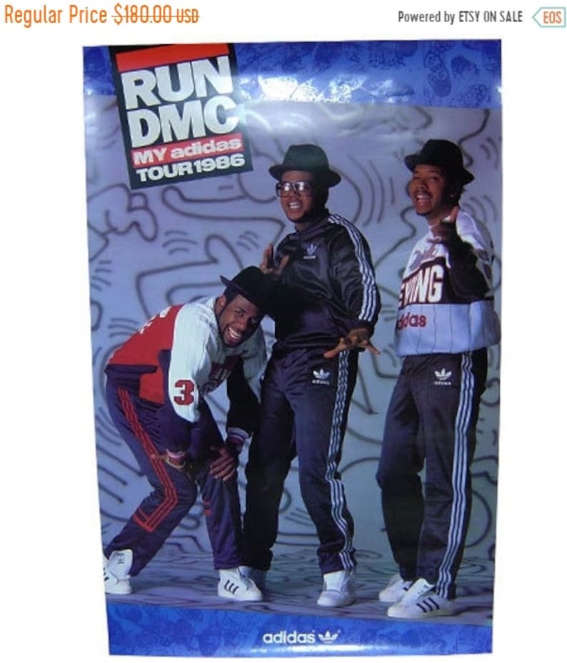 Very Rare!!!1986 Deadstock RUNDMC My Adidas Tour Poster - Etsy