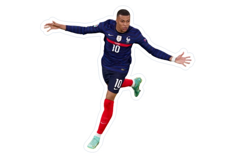 Mbappe Stickers Die Cut With White Borders 3 Inches by - Etsy