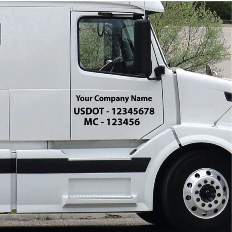 Truck DOT NUMBERS Fee Same Day Shipping - Etsy