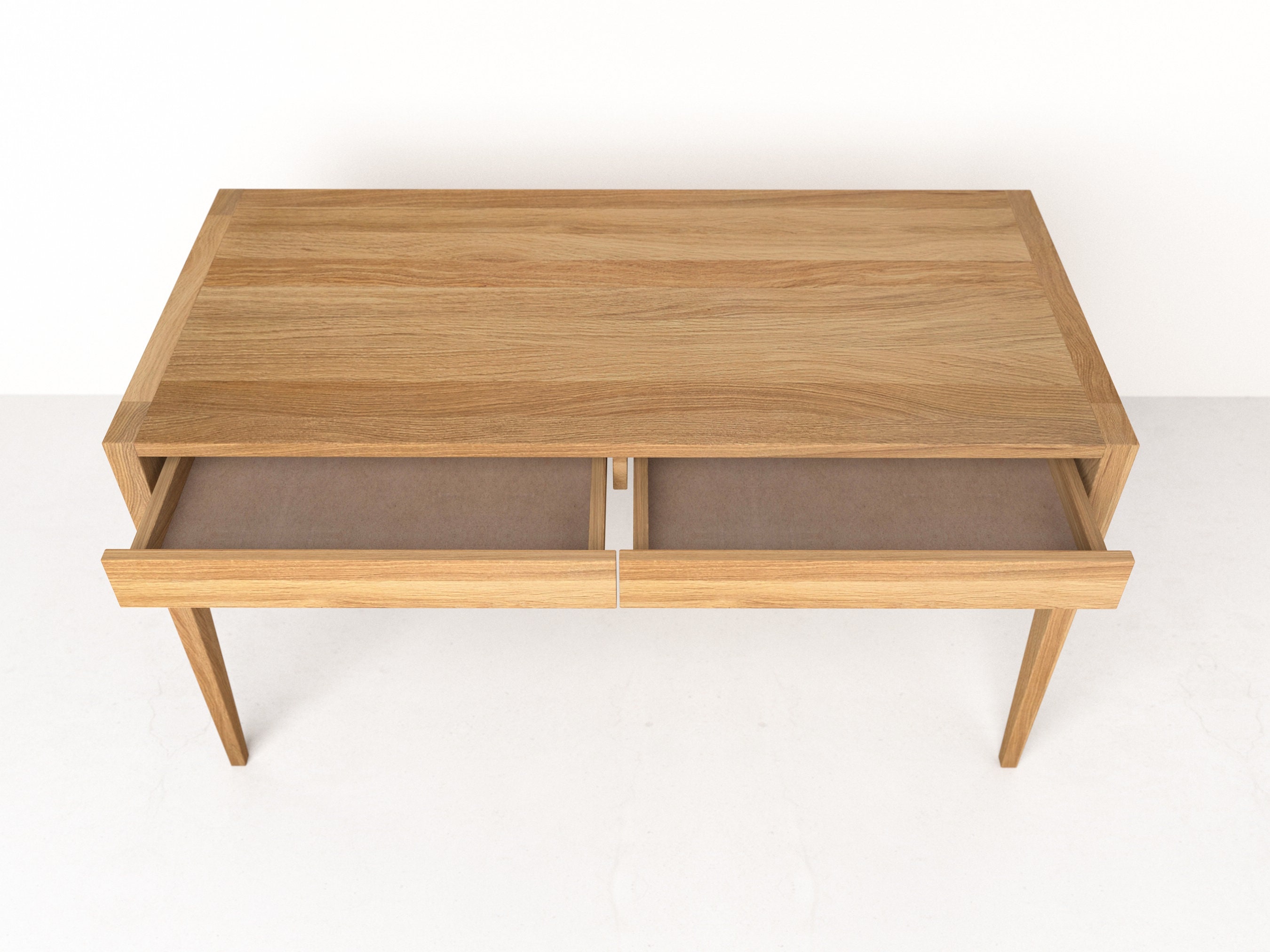 Minimalistic Solid Oak Wood Desk - Etsy Canada