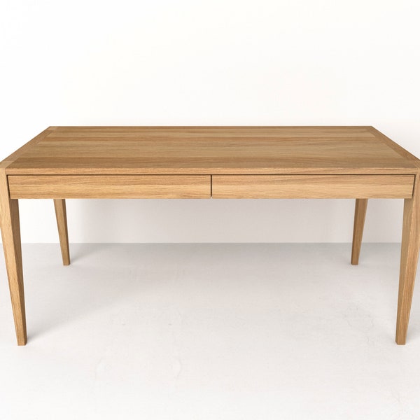 Solid Wood Desk - Etsy