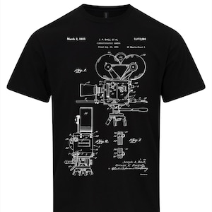 Film Camera T-shirt – Cinematography Blueprint Tee – Vintage Filmmaker ...