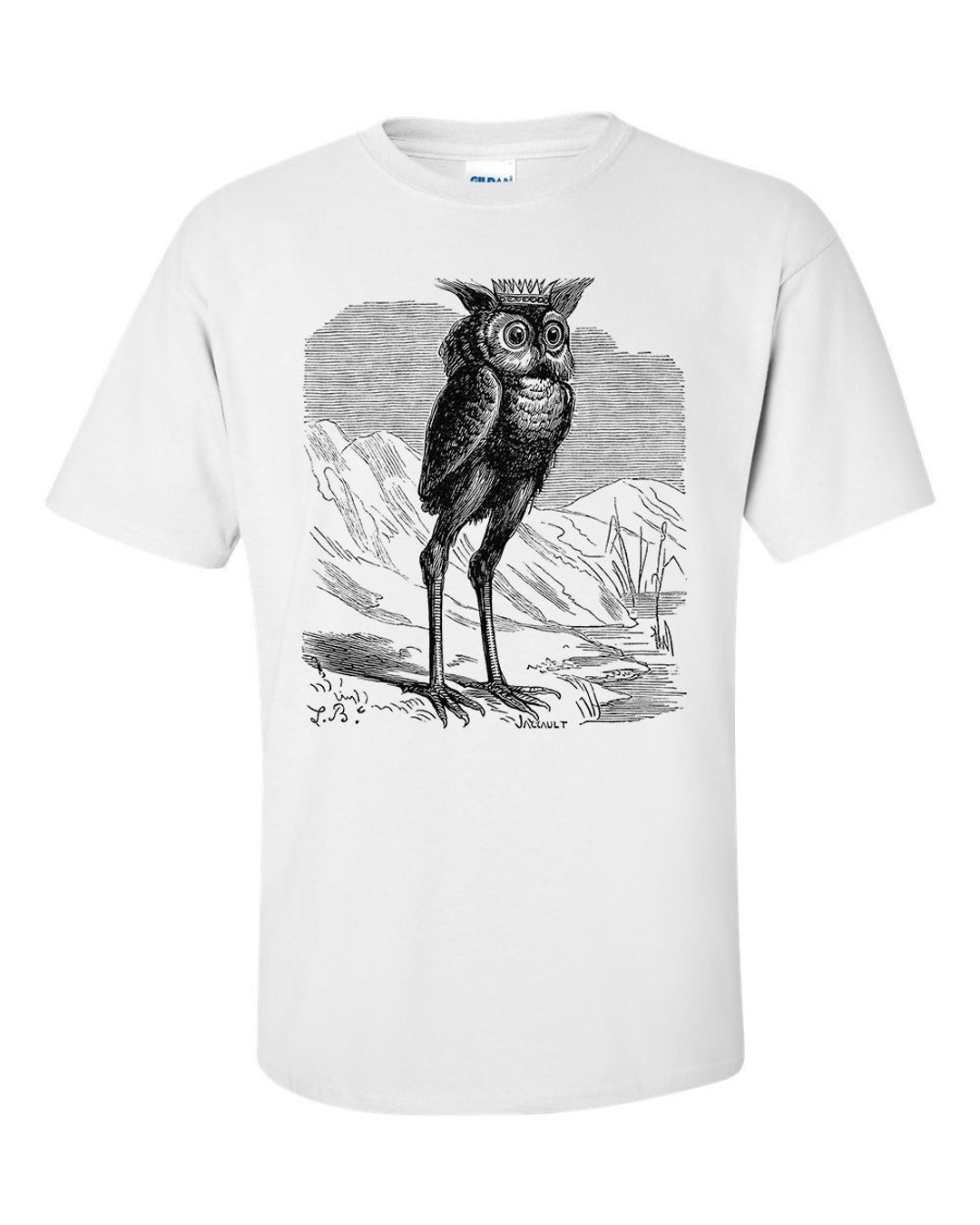 Stolas Demon Owl by Louis Breton Drawing Fine Art T-shirt - Etsy UK