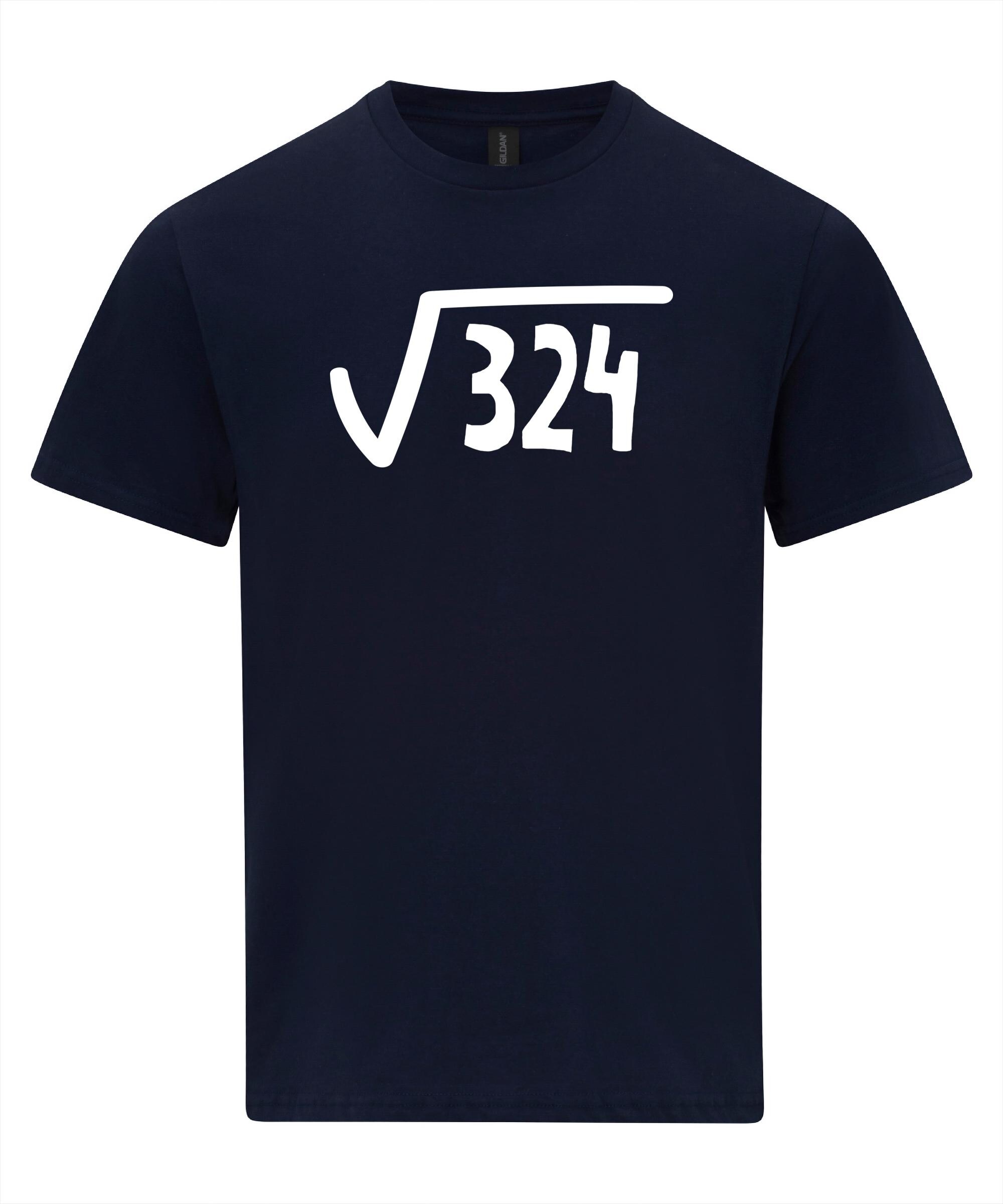 18th Birthday T-shirt , Square Root of 324, 18 Year Old, Eighteenth ...