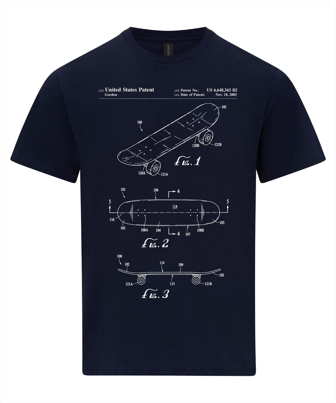 Vintage Skateboard Blueprint T-shirt: Retro Skate Art - Etsy
