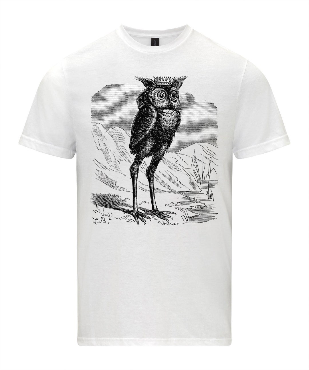 Stolas Demon Owl T-shirt by Louis Breton Drawing Shirt - Etsy