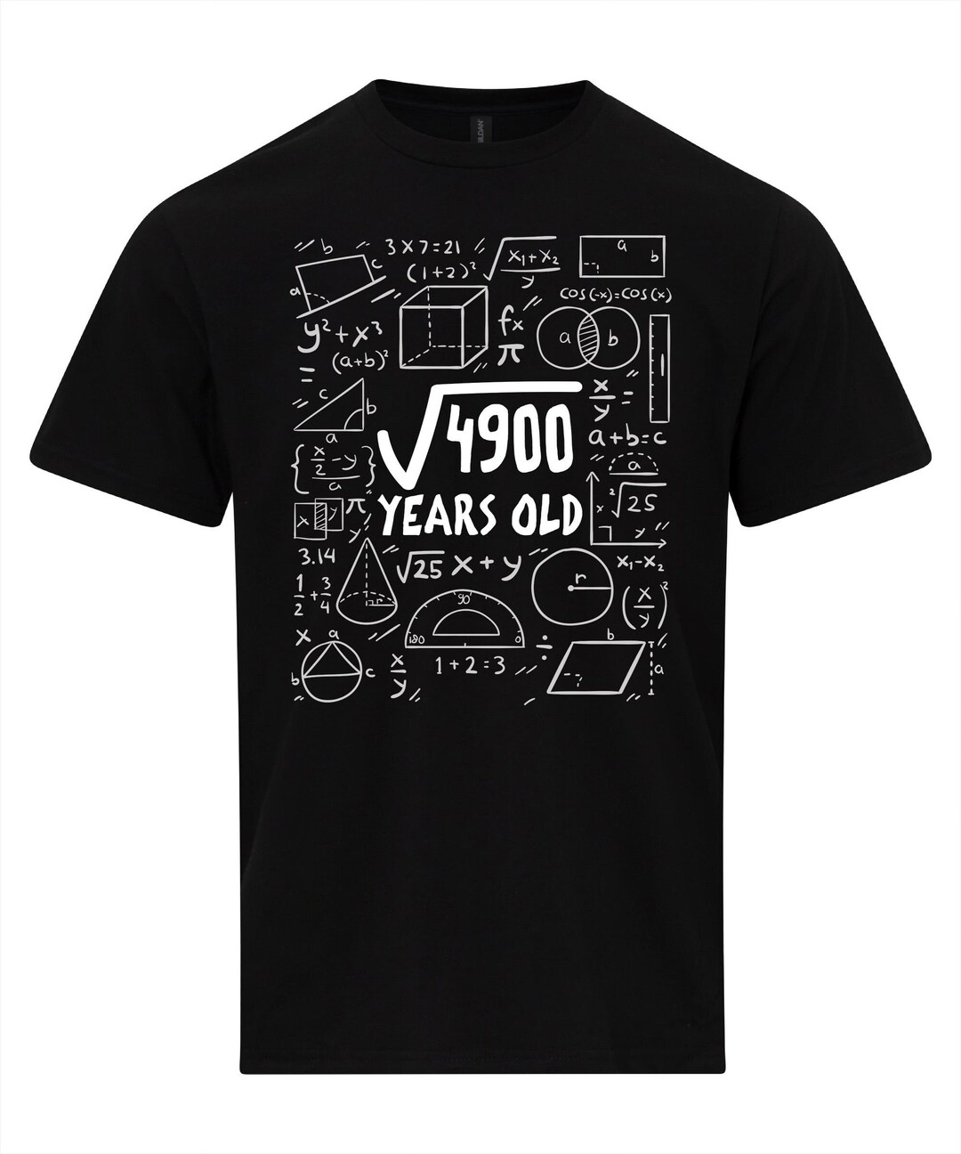 70th Birthday T-shirt: Square Root of 4900, Math Gift - Etsy
