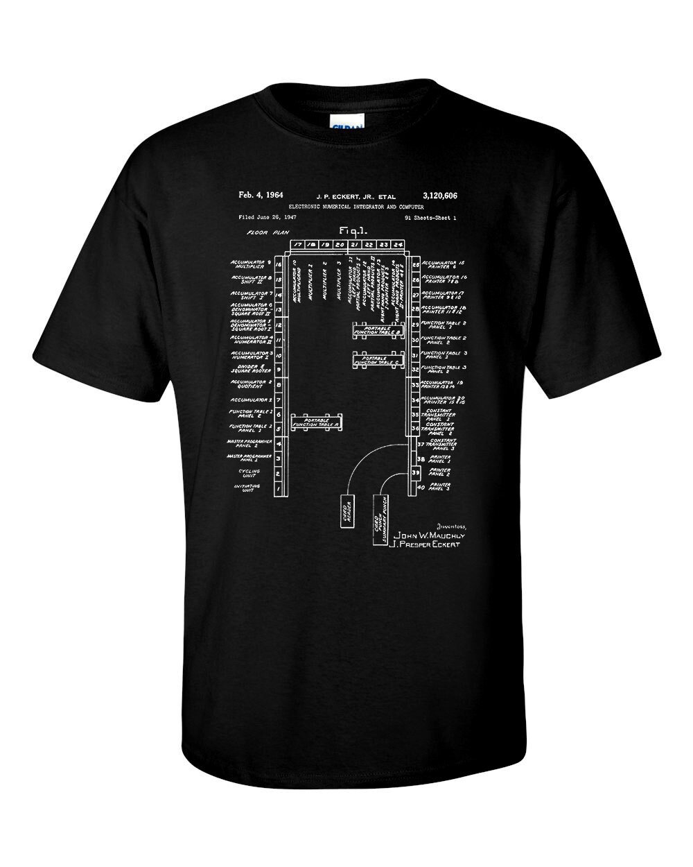 ENIAC First Programmable Computer Patent T-shirt - Etsy
