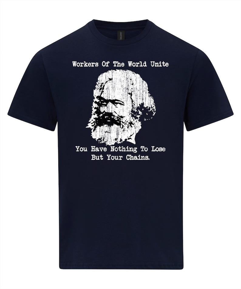 Karl Marx Workers Unite Distressed Print Marxism T-shirt - Etsy UK