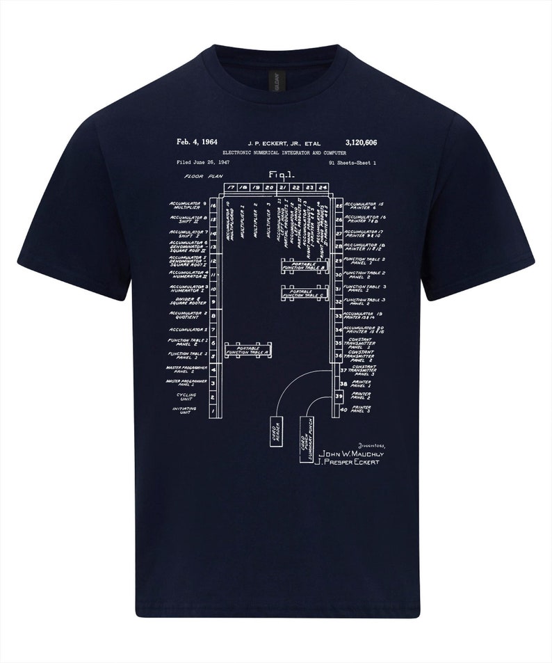ENIAC First Programmable Computer Patent T-shirt - Etsy
