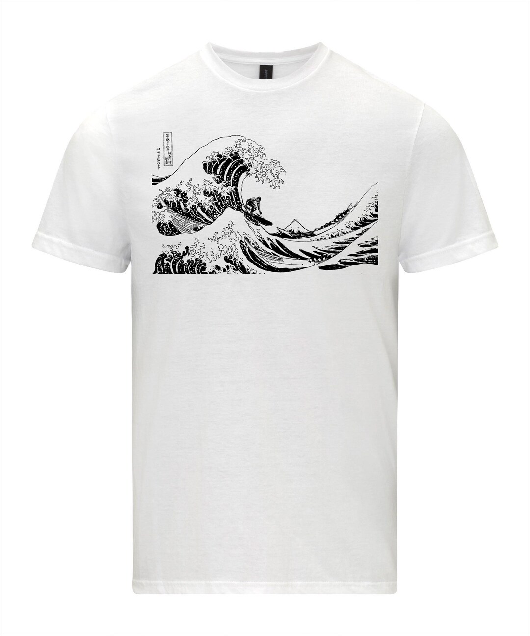 Surfing the Great Wave T-shirt – Hokusai Surf Art Tee – Japanese Wave ...