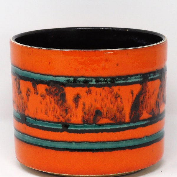 Orange Mid Century Plant Pot - Etsy