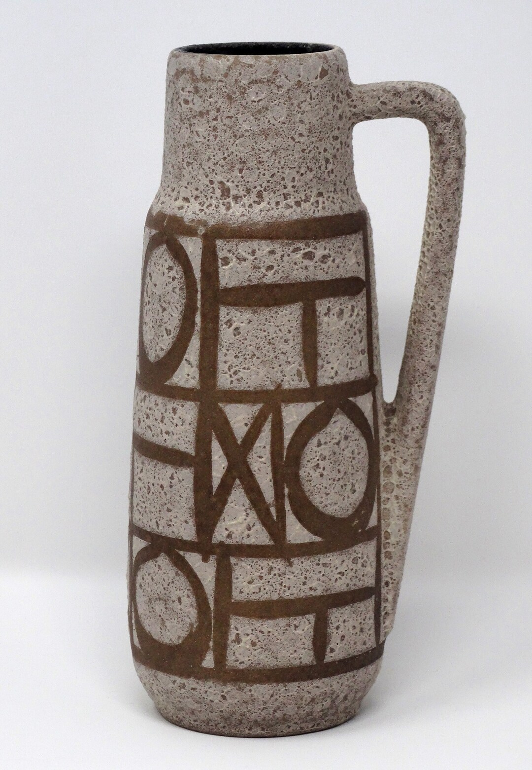 Scheurich Vintage Mid Century Beige & Brown Geometric West - Etsy