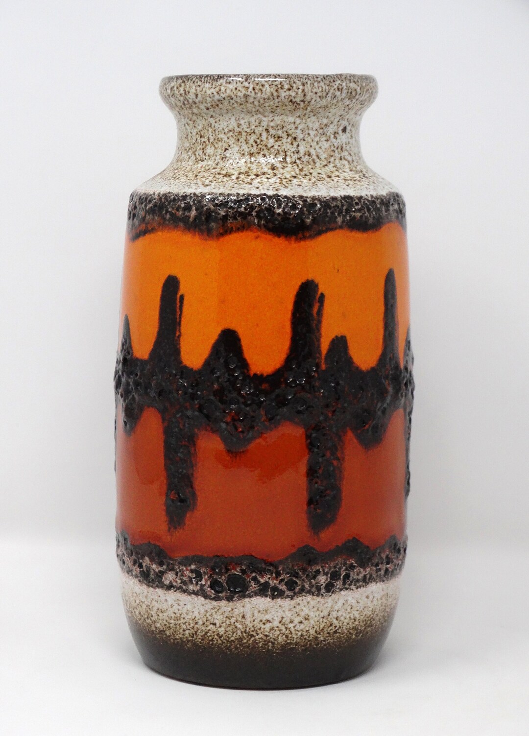 Scheurich Vintage Mid Century Beige & Two Tone Orange Fat Lava - Etsy