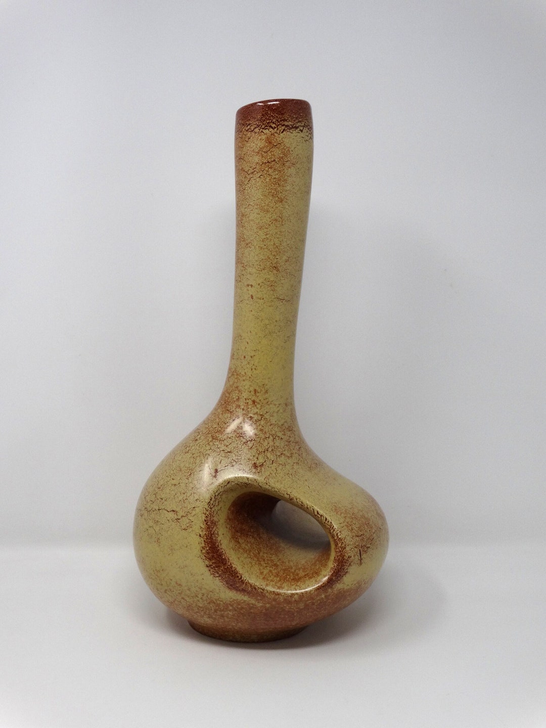 Bertoncello Italian Vintage Mid Century X-tall Stretched Neck Ceramic ...