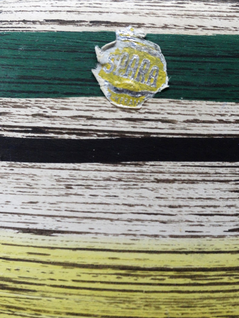 Spara Vintage Mid Century Cream Yellow Green Brown & Black West German ...