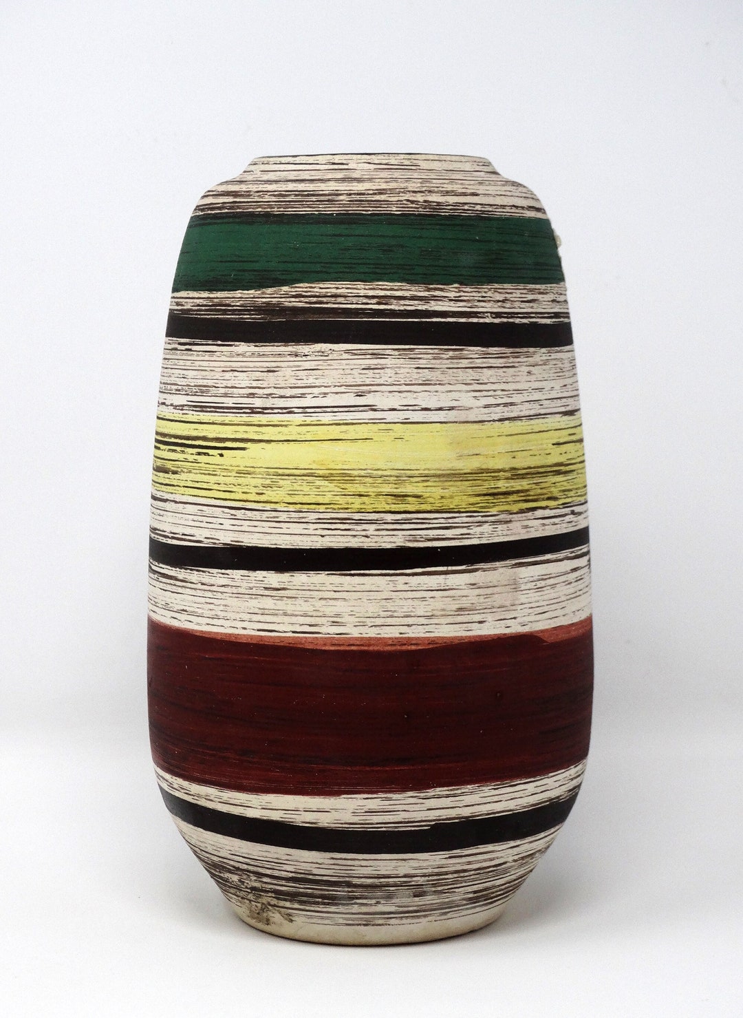 Spara Vintage Mid Century Cream Yellow Green Brown & Black West German ...