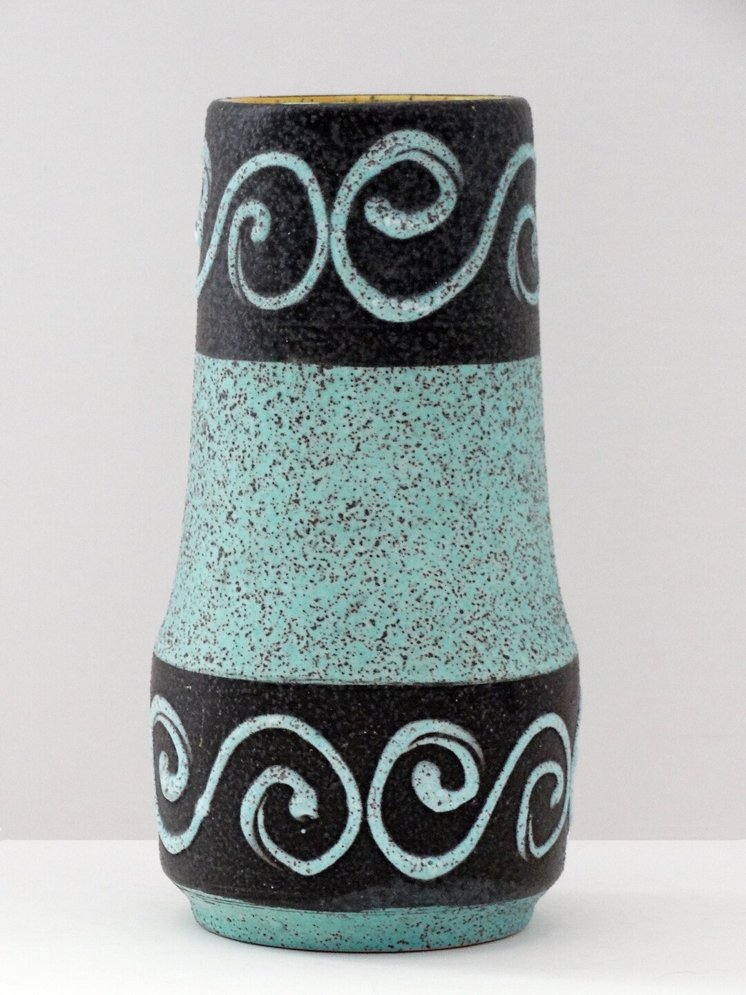 Scheurich Vintage Mid Century Mint Green & Black West German - Etsy