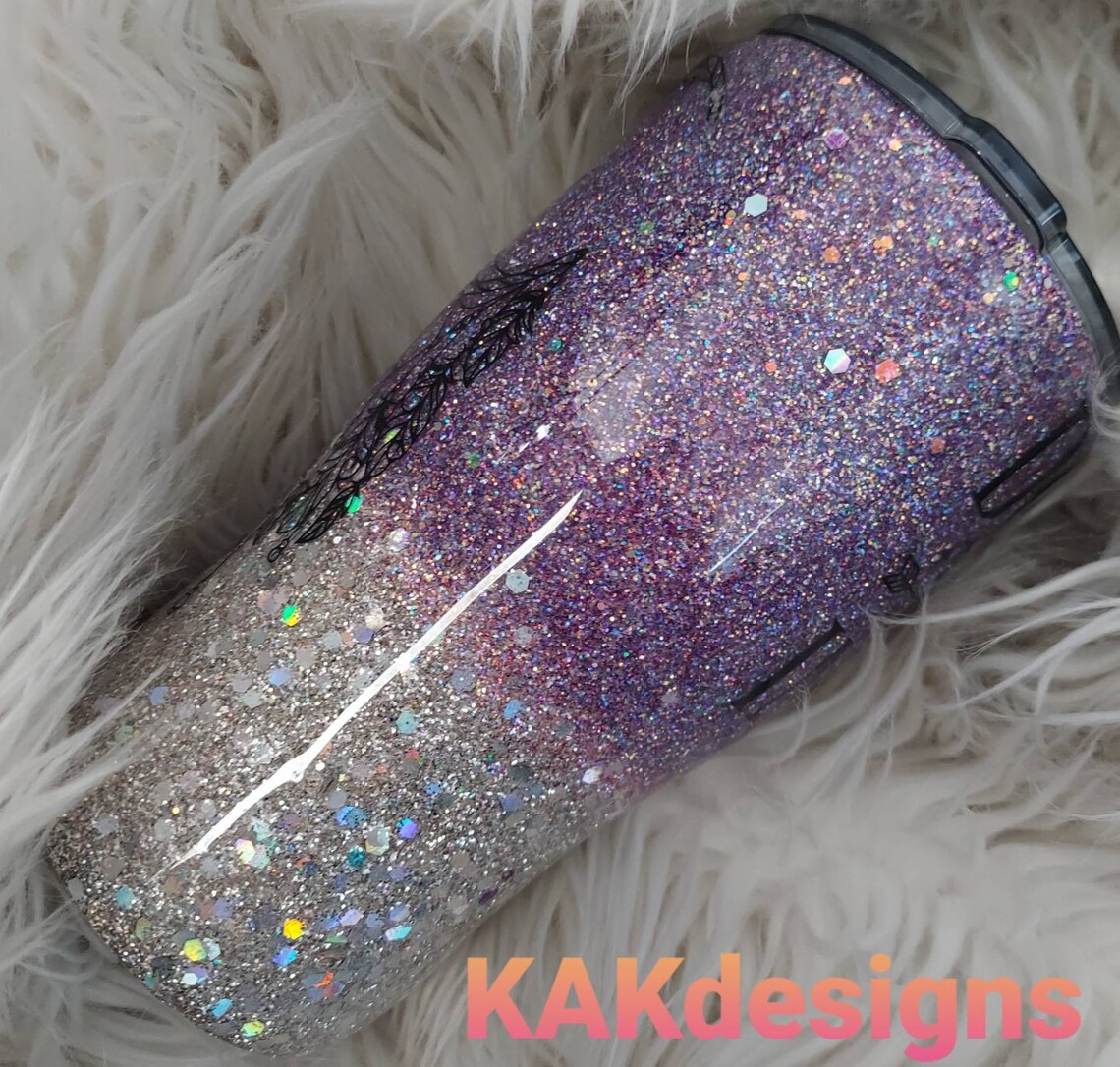 Dream Create Inspire Raspberry & Silver Holographic Tumbler | Etsy