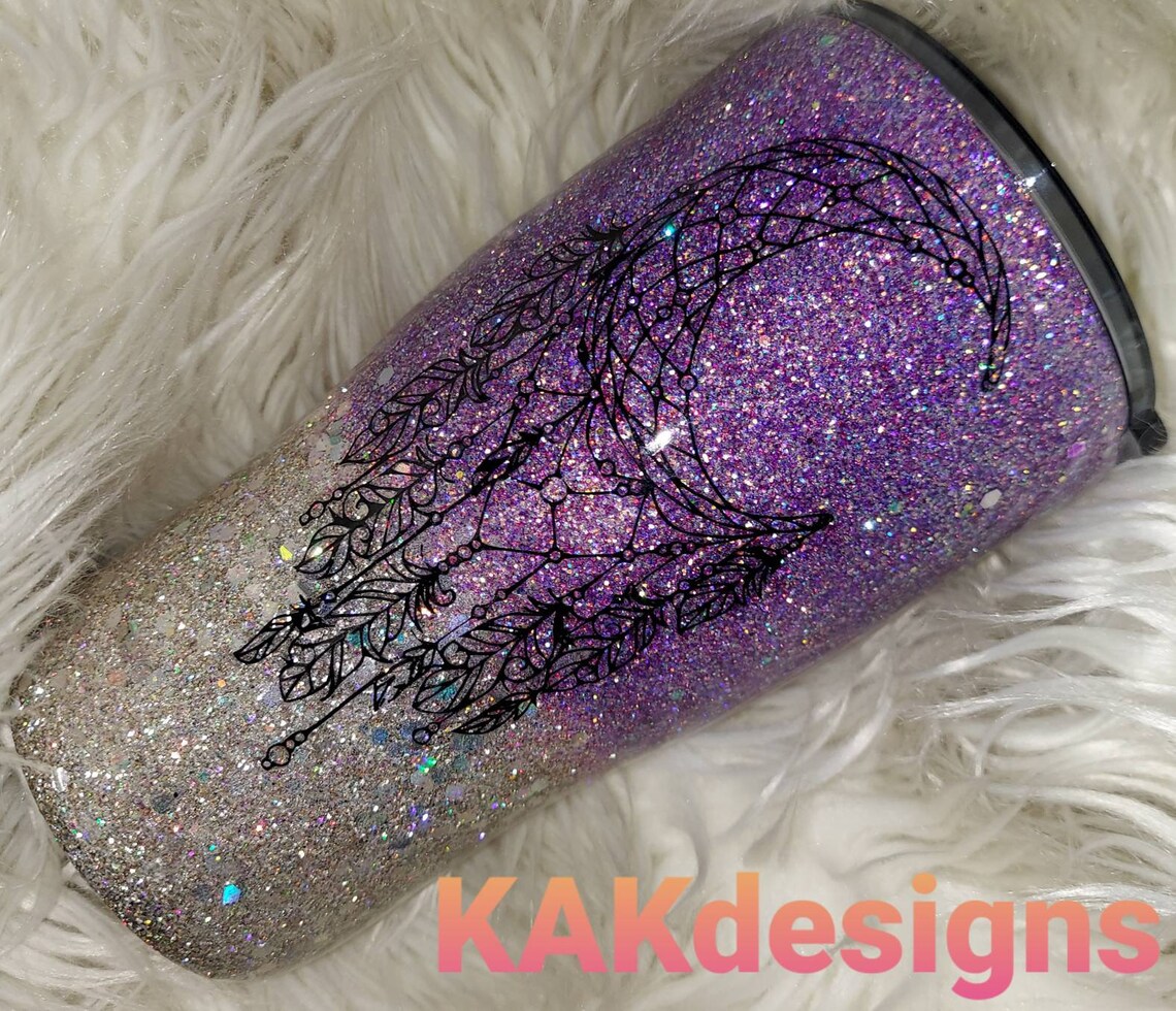 Dream Create Inspire Raspberry & Silver Holographic Tumbler | Etsy