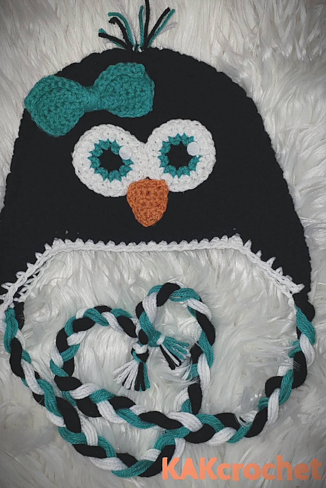Penguin Hat, Crocheted Winter Accessories, Hats for Kids//boy & Girl ...