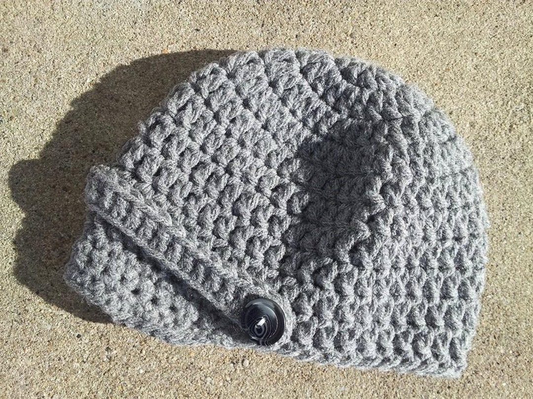 Crochet Newsboy Hat, Gender Neutral Hats, Newsboy Cap, Infant Through ...