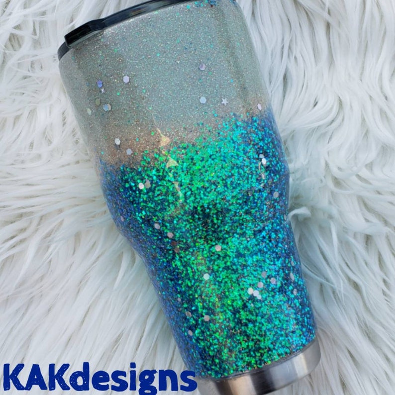 Mermaid Quote Tumbler: Glow in the Dark Holographic Glitter Cup - Etsy