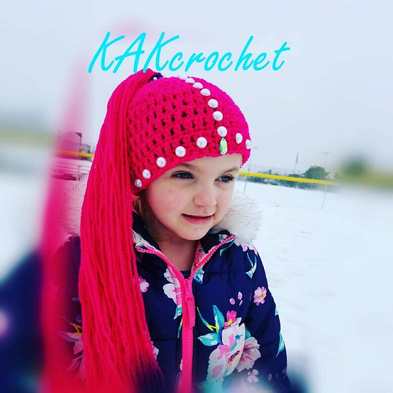Princess Hats//crocheted Kids Winter Hats//pink & Blue Glittery Genie ...