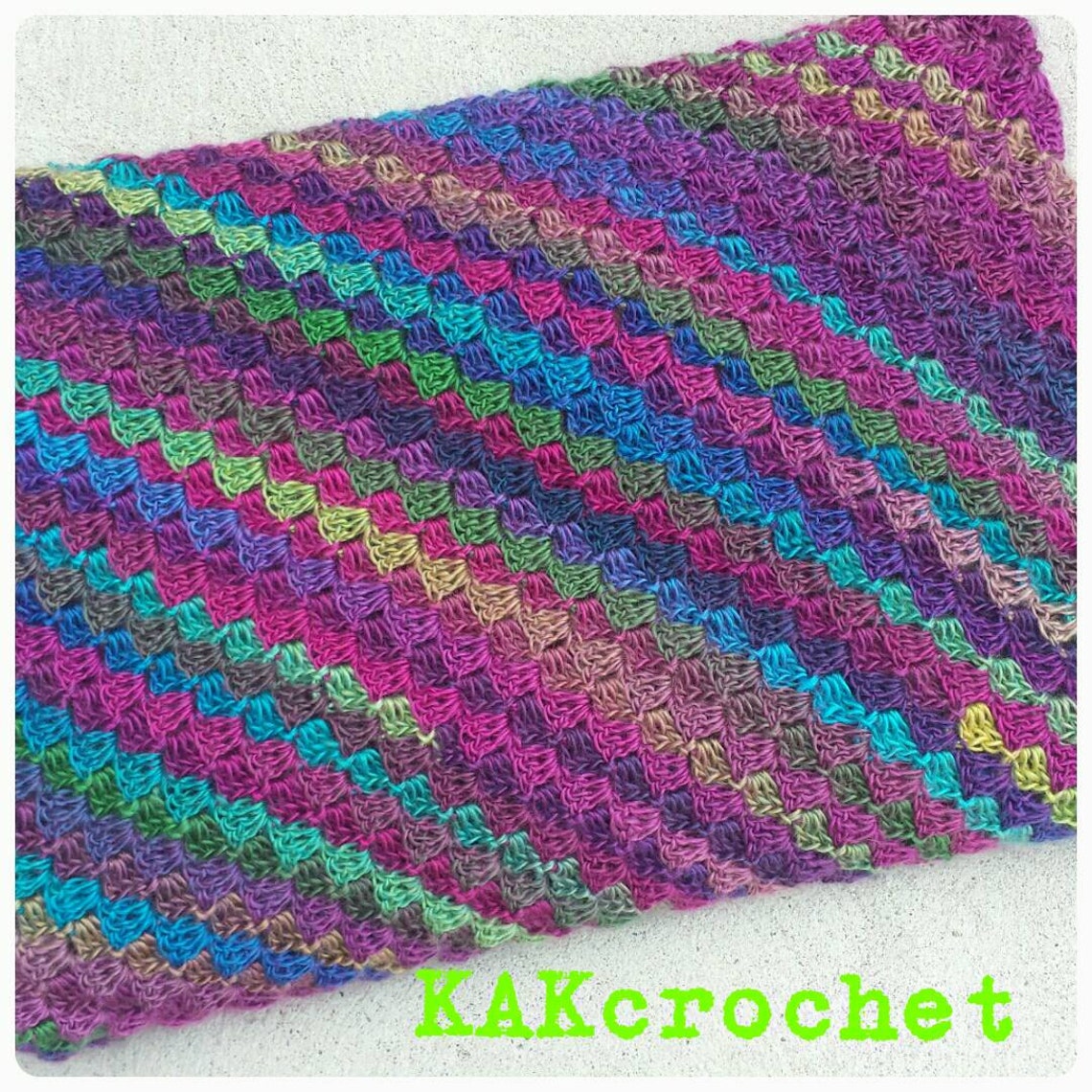 Crocheted Rainbow Afghan C2C Blanket Blankets and Throws | Etsy