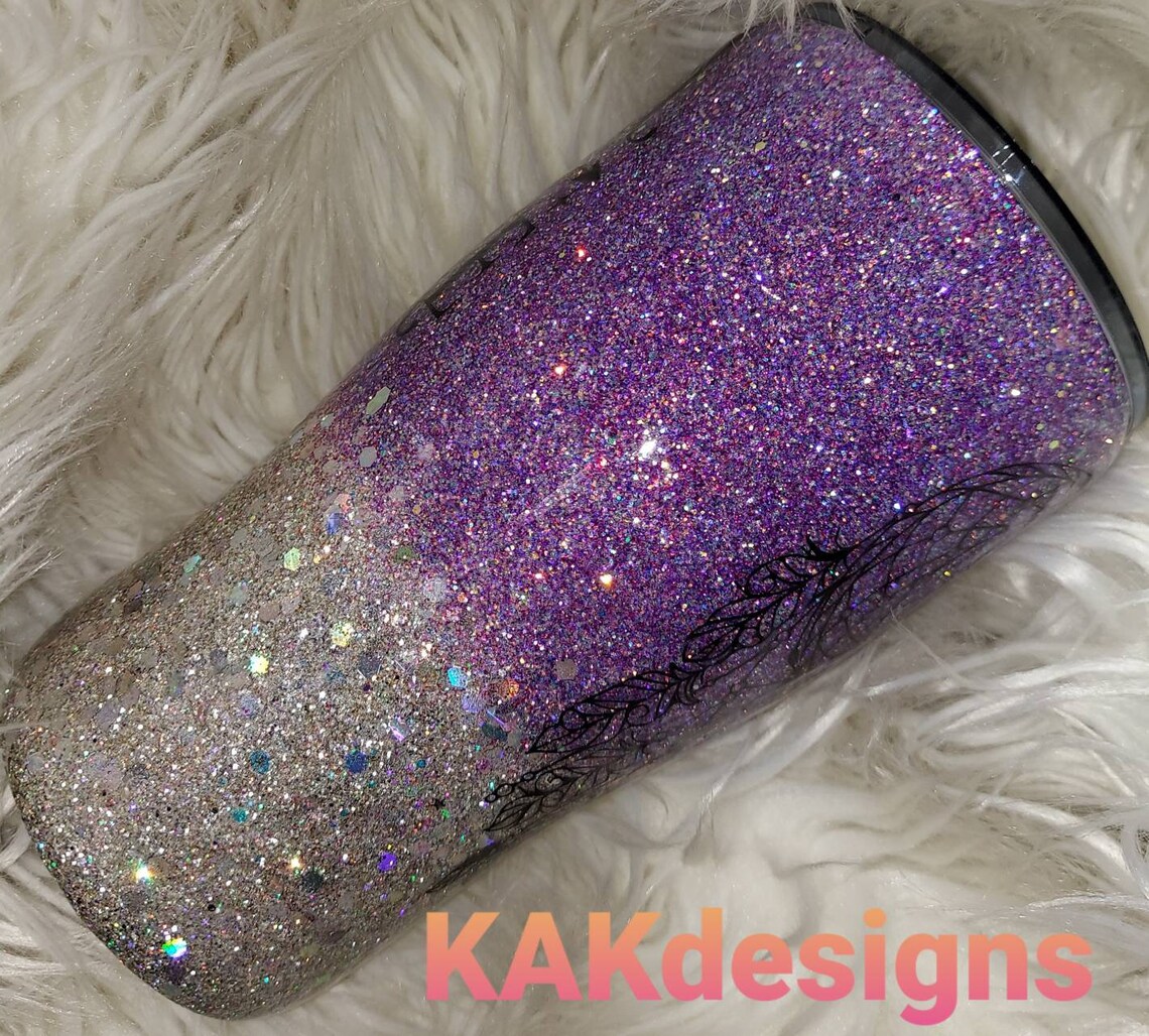 Dream Create Inspire Raspberry & Silver Holographic Tumbler | Etsy