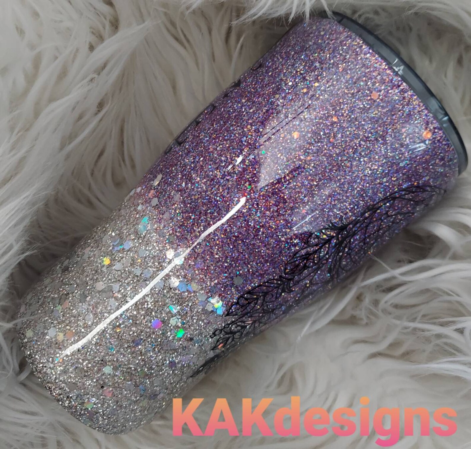 Dream Create Inspire Raspberry & Silver Holographic Tumbler | Etsy