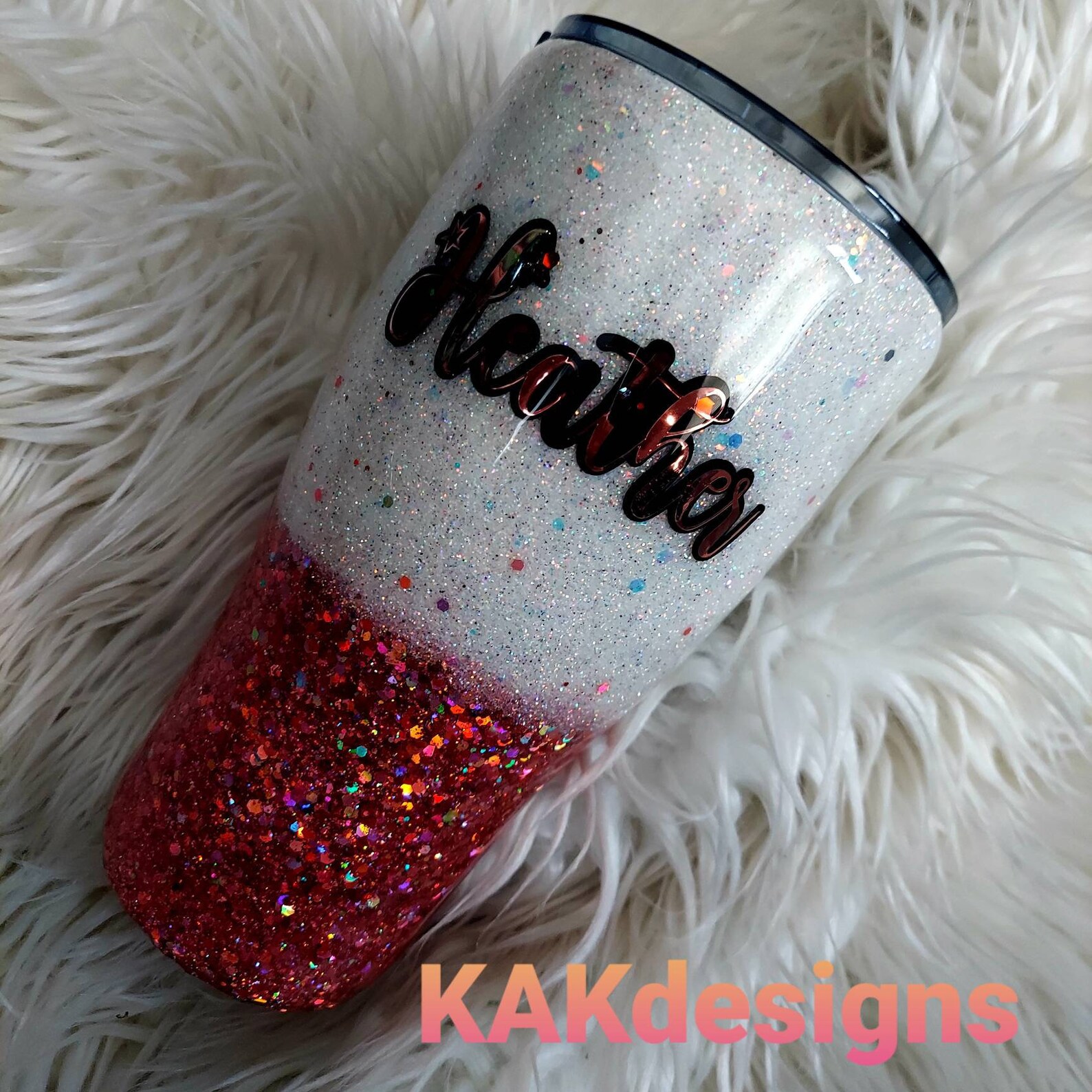 Glitter Tumbler//rose Gold Yeti Tumbler//add Your Name, a Decal or a ...