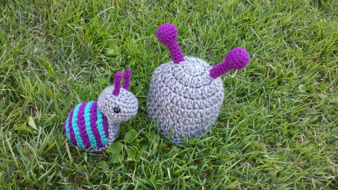 Crocheted Snail Set, Baby Snail Hat and Plush Toy//crochet Hat & Toys ...
