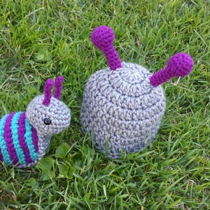 Crocheted Snail Set, Baby Snail Hat and Plush Toy//crochet Hat & Toys ...