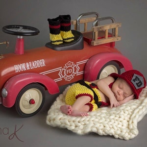 Baby Fireman Set, Twin Photography, Girl and Boy Firefighter Set ...