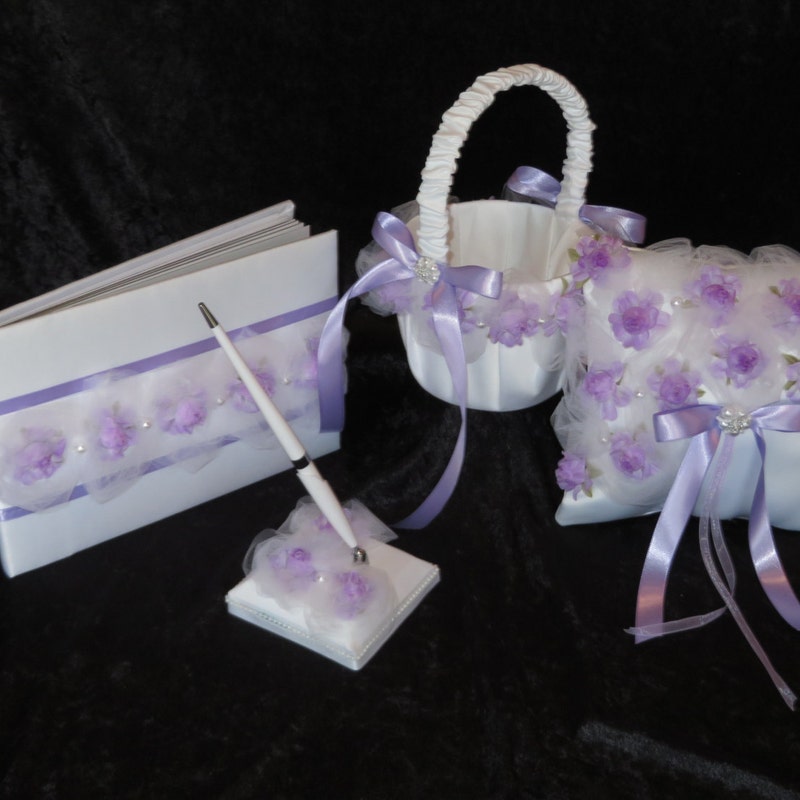 Lavender Guest Book - Etsy