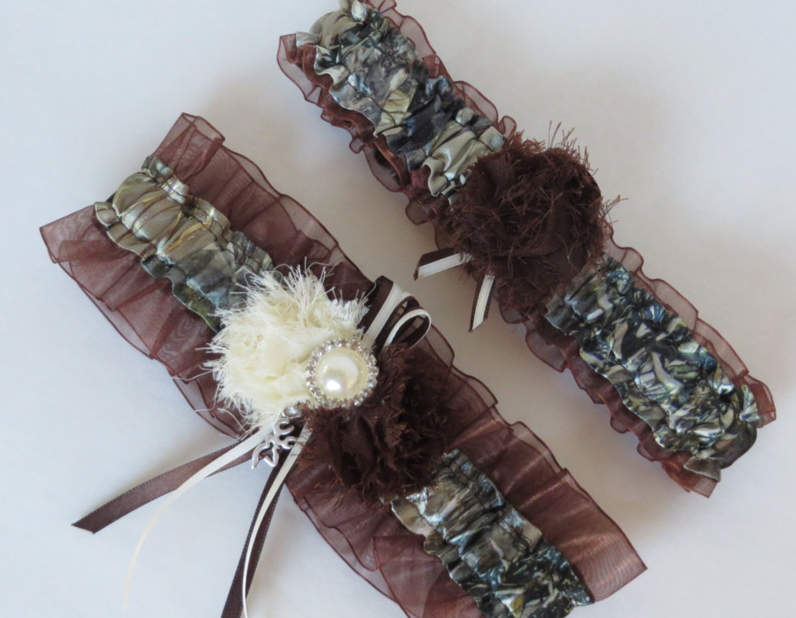 Camo Garter Brown Garter Set True Timber Garter Bridal - Etsy