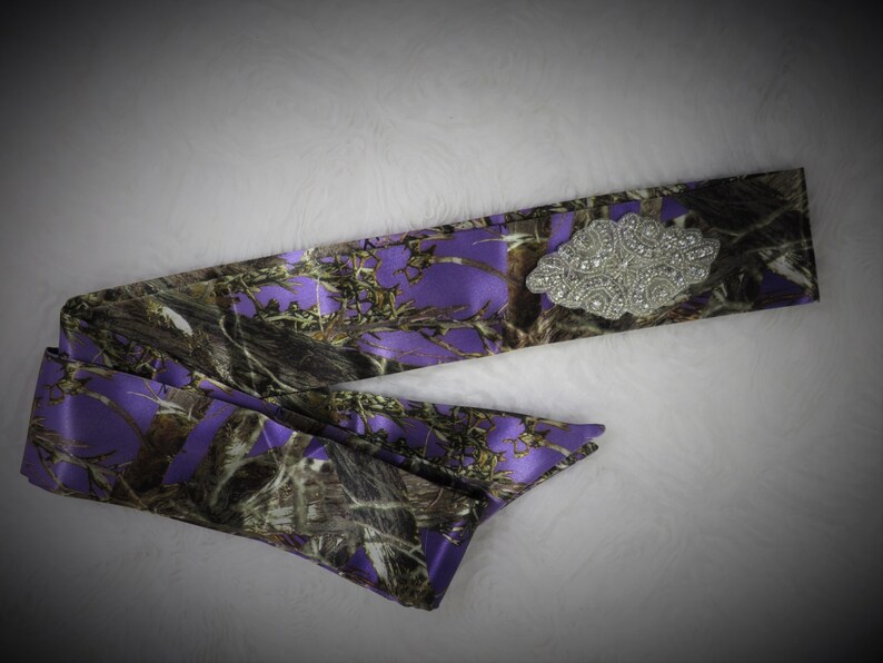 Purple True Timber Dress Sash Camo Wedding Sash Camo Sash - Etsy