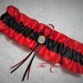 Red and Black Garter Bridal Garter, Wedding Garter,keepsake Garter Set ...