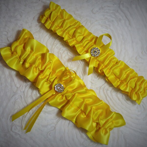 Yellow Bridal Garter - Etsy
