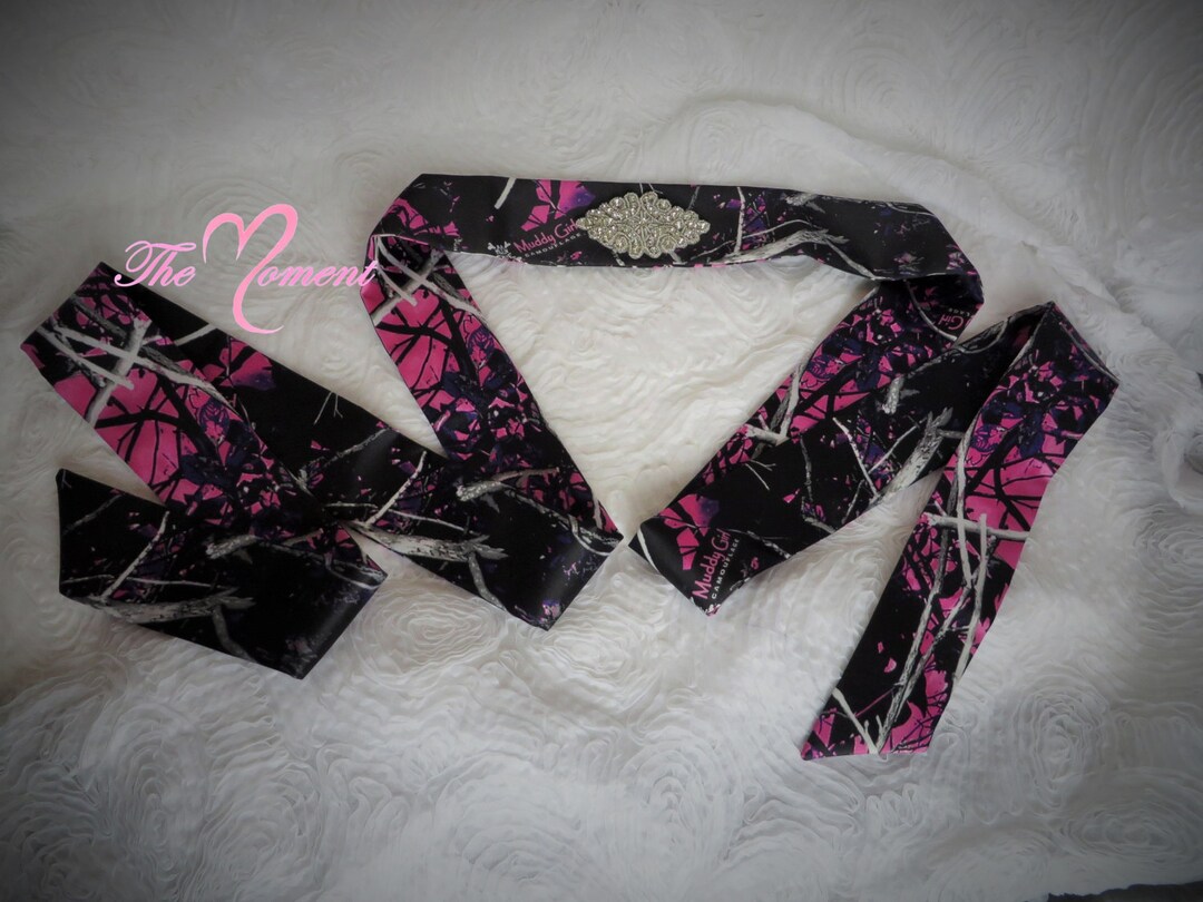 Muddy Girl Dress Sash, Camo Wedding Sash, Camo Sash, Camo Dress Sash ...