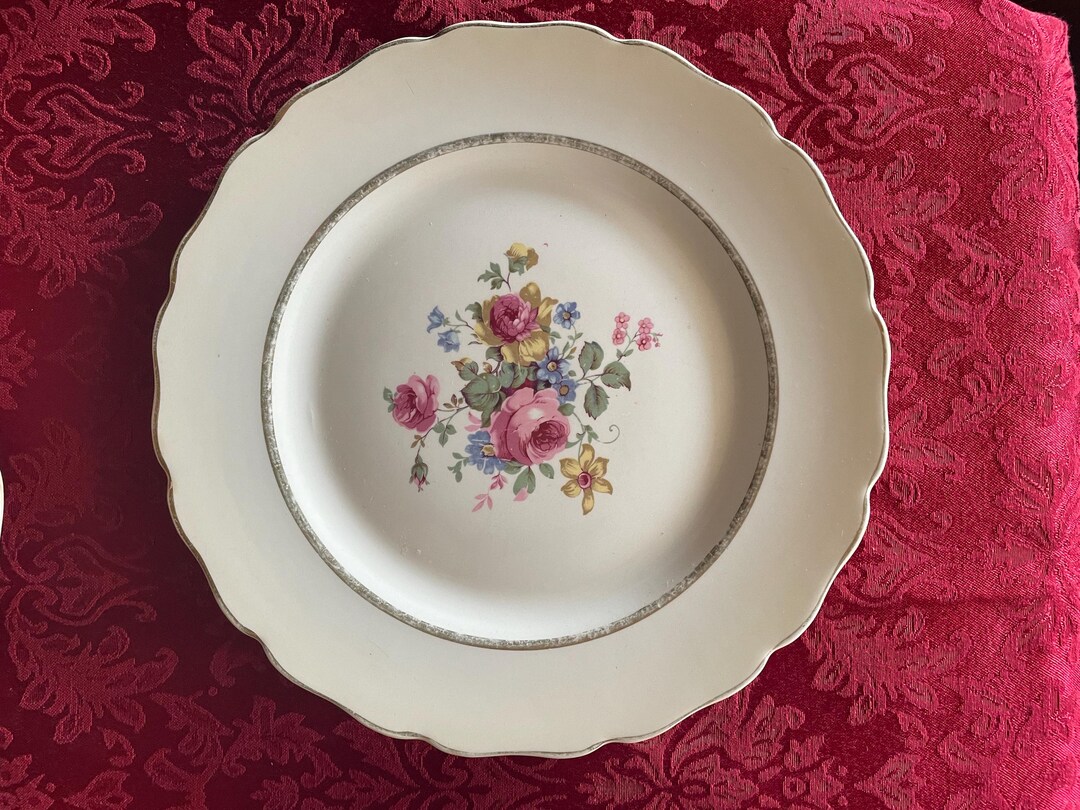 Set of 6 Dessert Bread Plates by Canonsburg Pottery Co. Keystone Rose ...