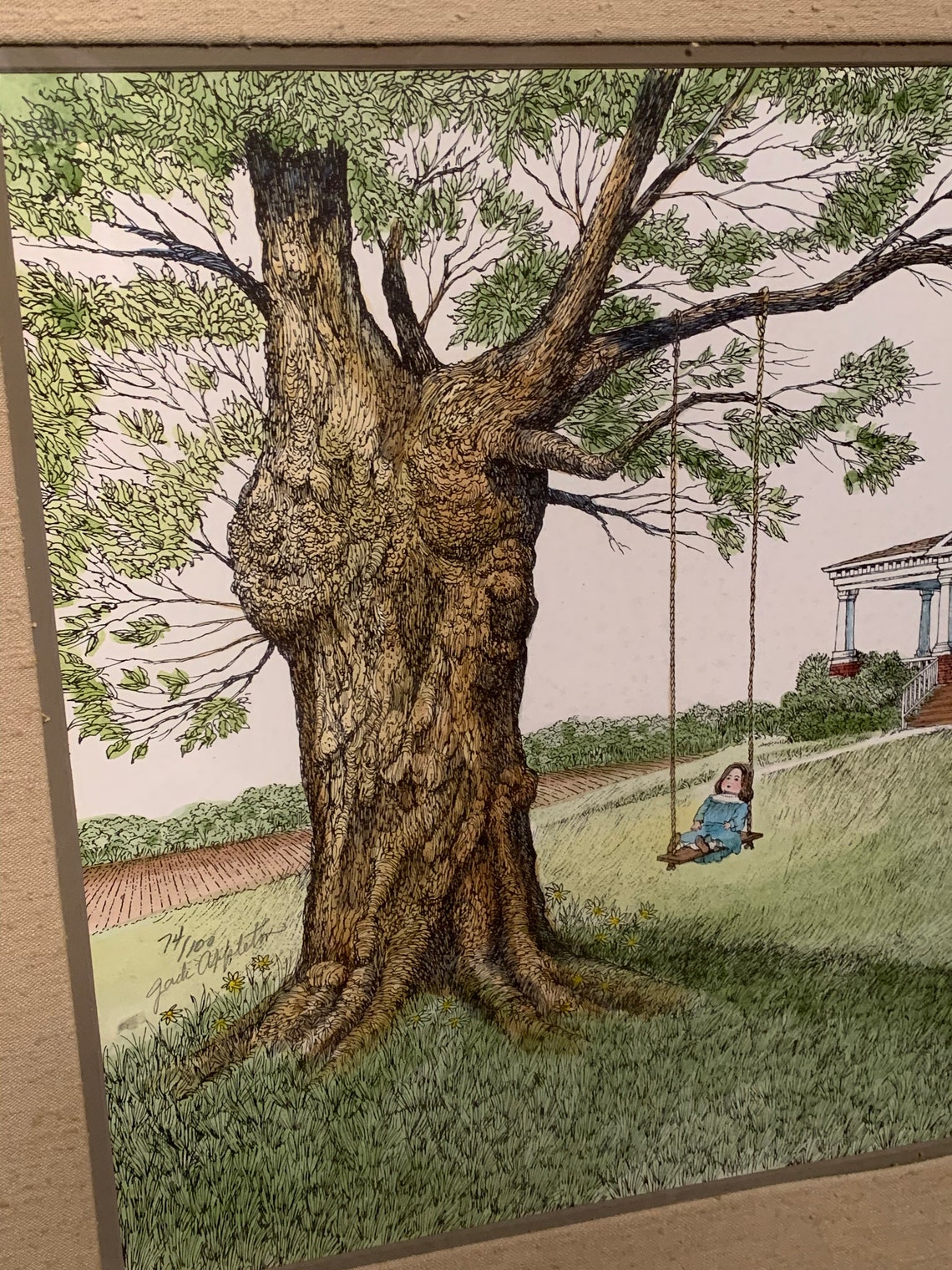 Original Signed & Numbered Watercolor by Jack Appleton, SUMMER, Matted ...