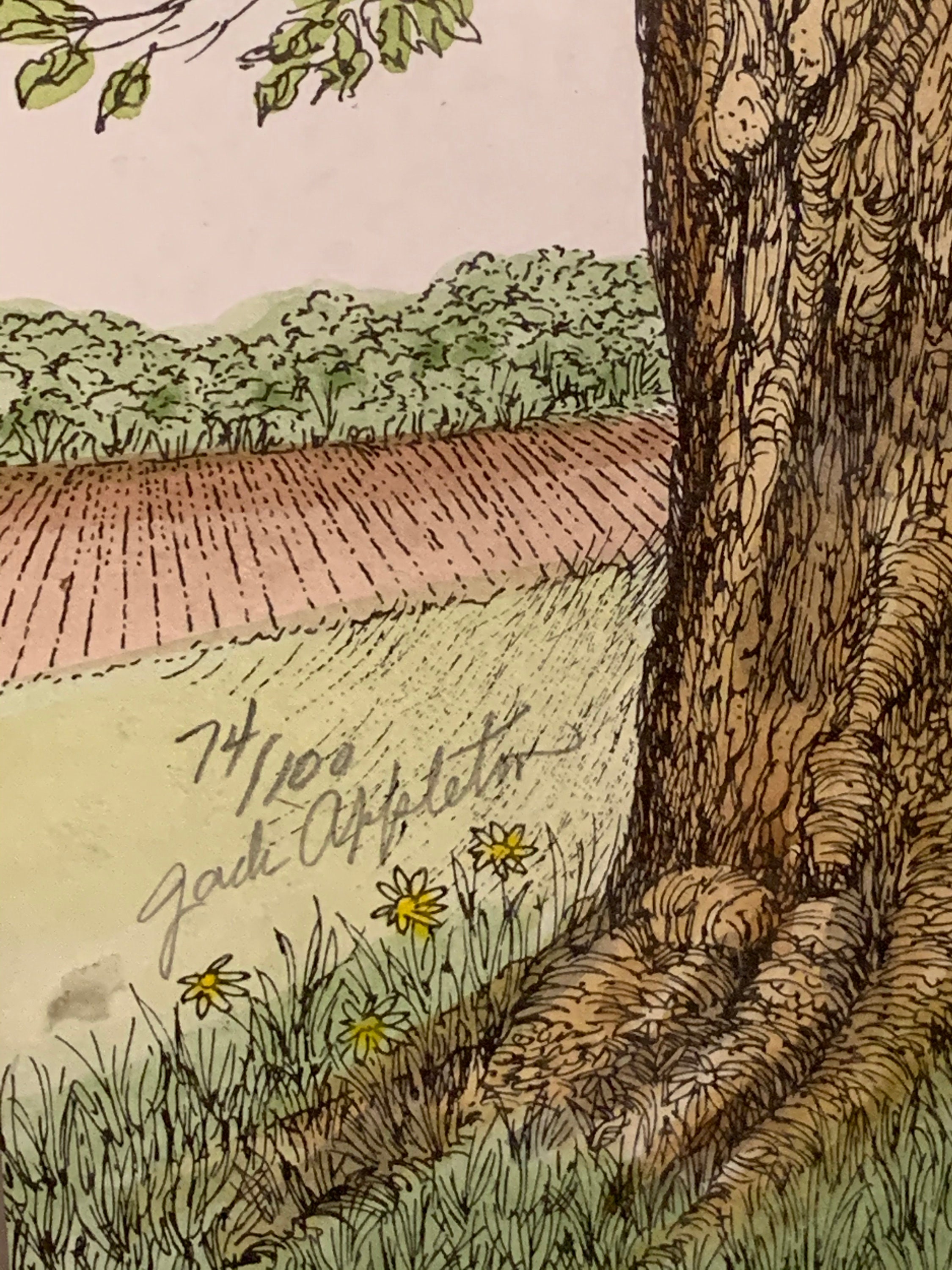 Original Signed & Numbered Watercolor by Jack Appleton, SUMMER, Matted ...