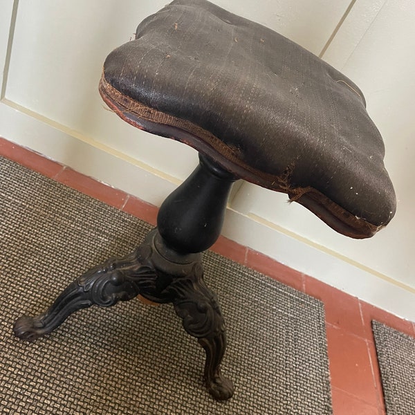 Antique Piano Stool - Etsy