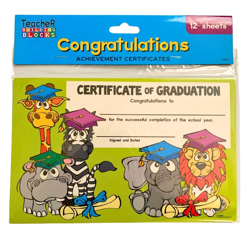 Prek - Kinder Certificate of Graduation - Etsy