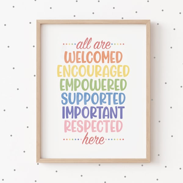 You Are Welcome Here Print All Are Welcome Sign, - Etsy