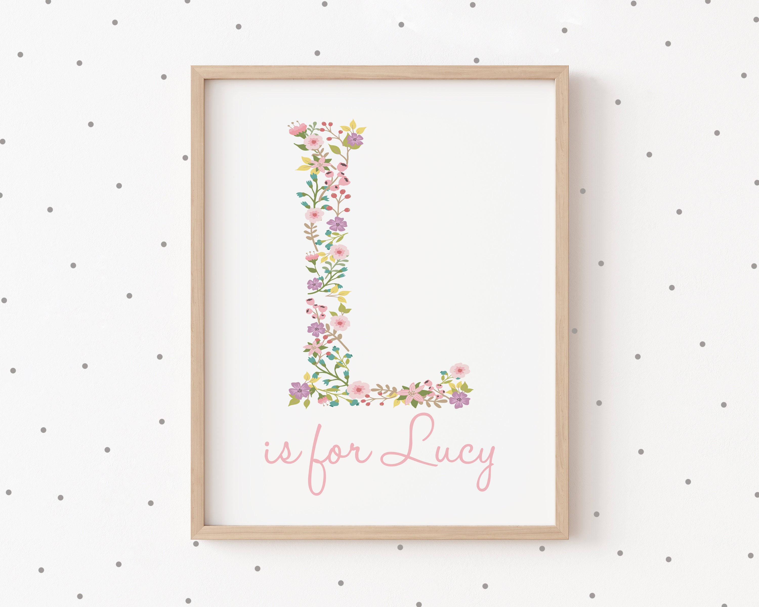 Personalized Name Print Gifts for Kids Girl Nursery Decor | Etsy