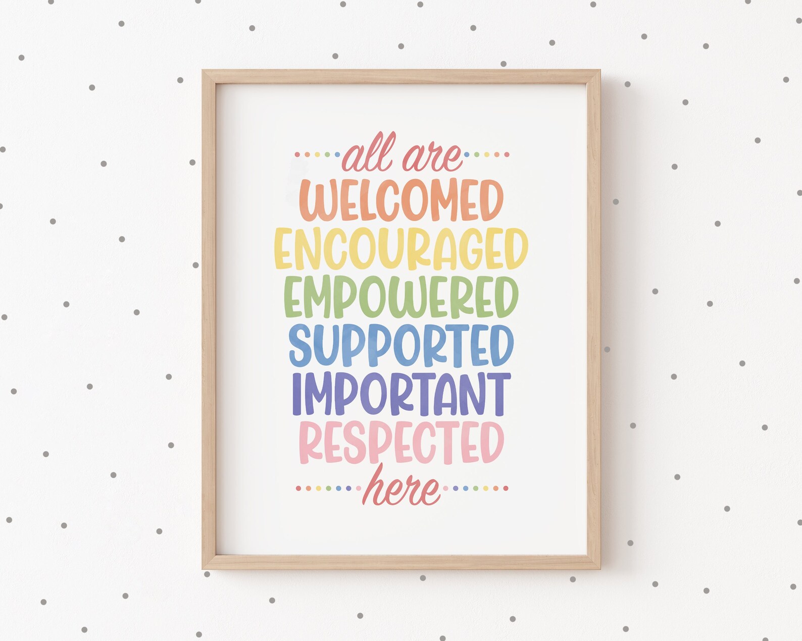 Equality Poster Classroom Decor All Are Welcome Here Sign - Etsy
